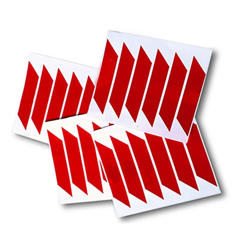 Lot de 12 adhésifs rouge DEA | Diferbat | Distributeur Français